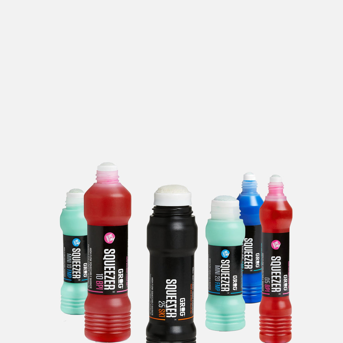 Grog Squeezer™. The OG squeeze marker. Round stroke, long drips.