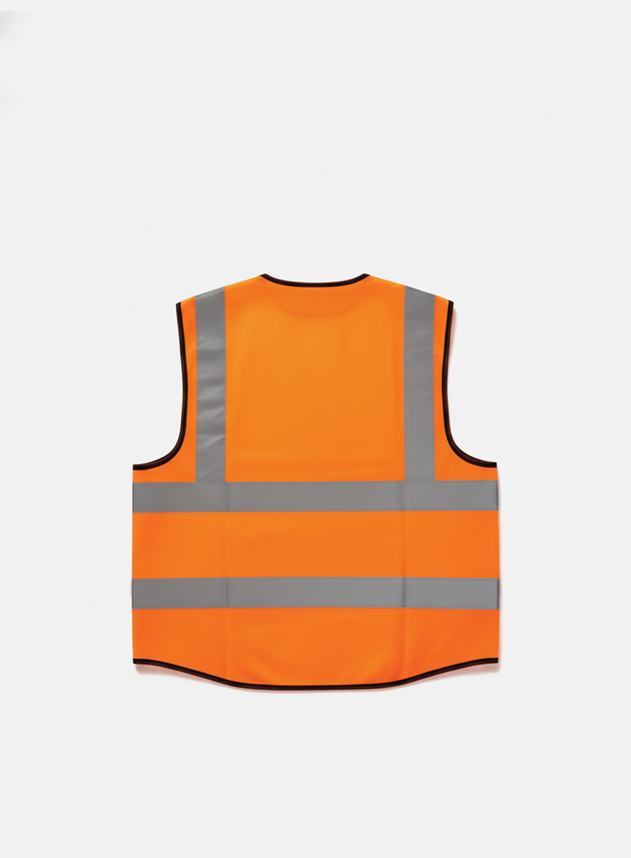 SPECTRUM Hi-InVisibility Vest, Hazard Orange. High-Vis Workwear