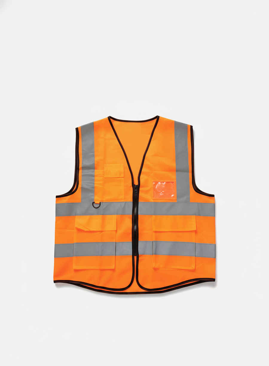SPECTRUM Hi-InVisibility Vest, Hazard Orange. High-Vis Workwear