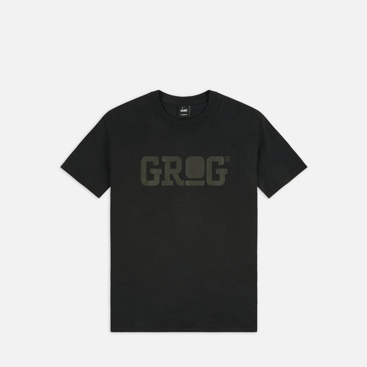 Grog Classic Logo T-shirt, Black/Black