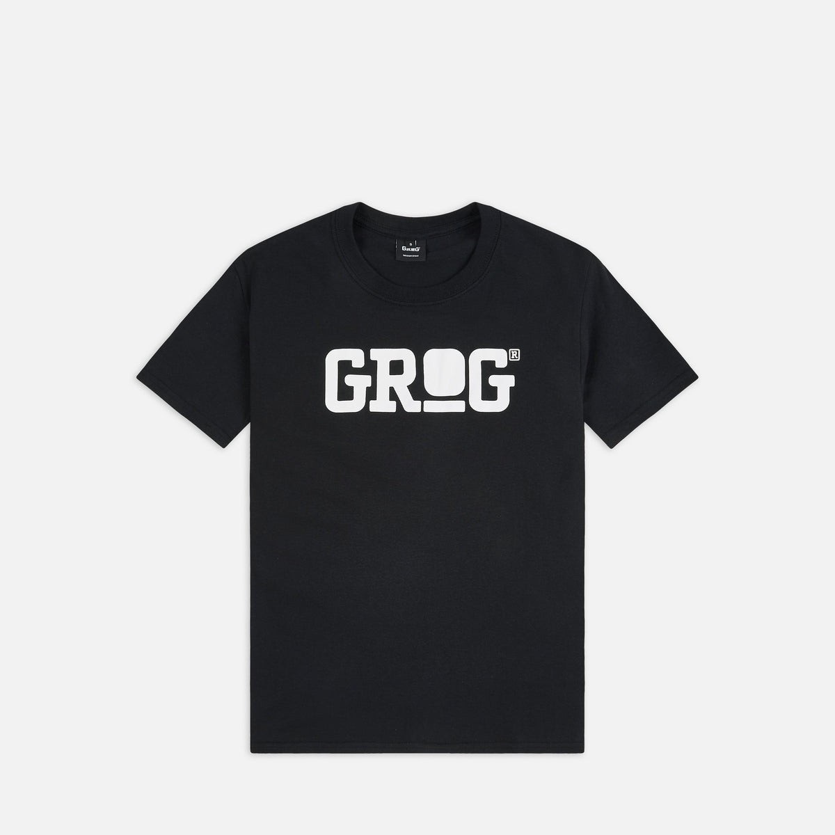 Grog Classic Logo T-shirt, Black/White