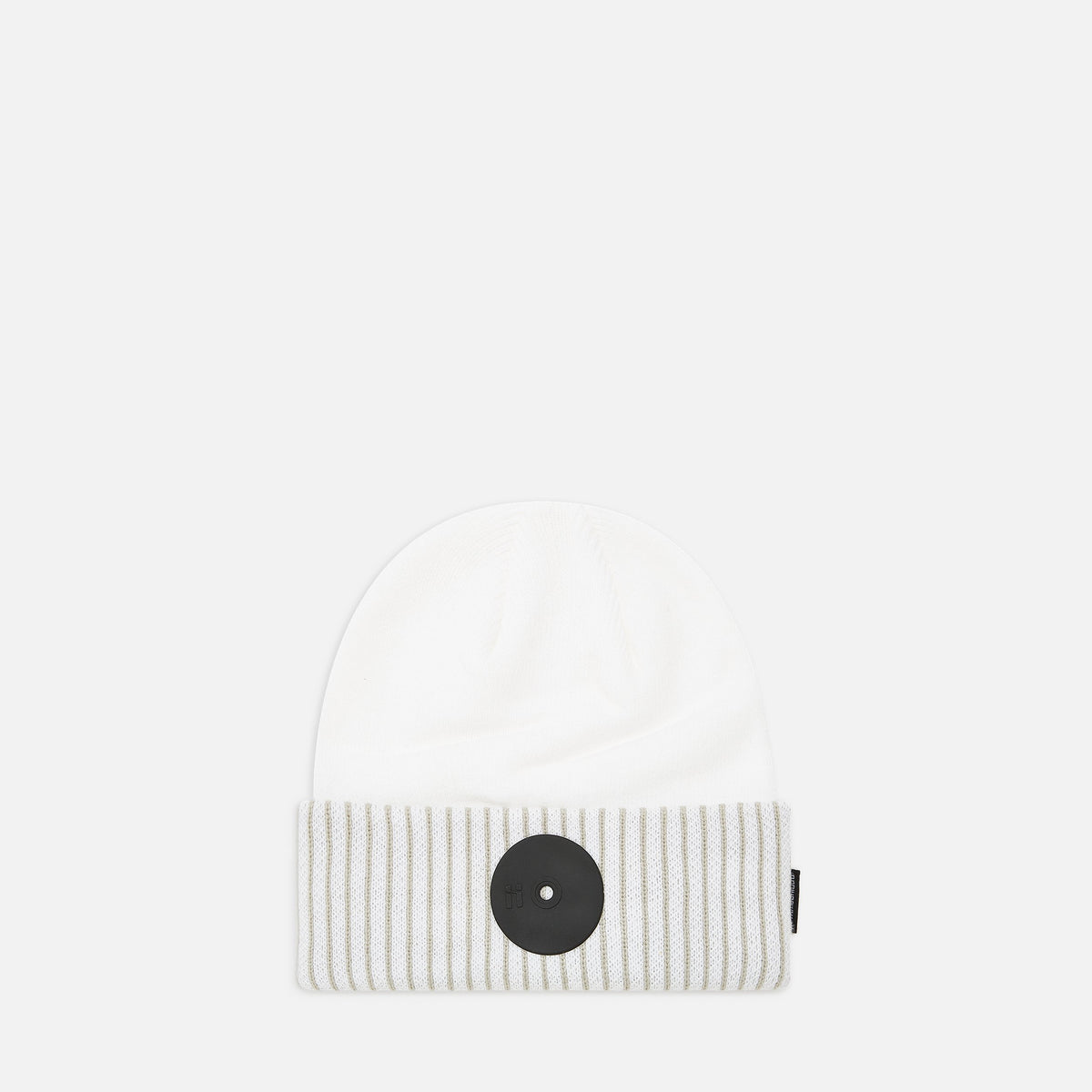 Mr Serious New York Fat Beanie, White/Black